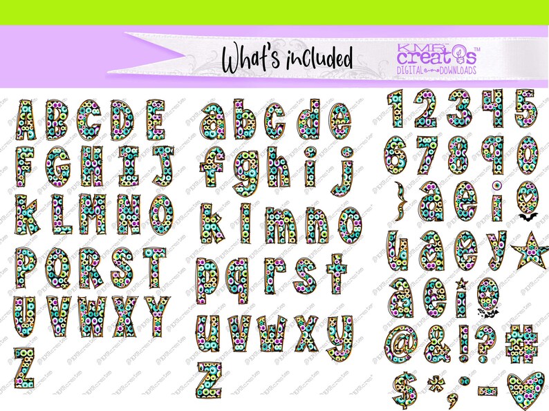 Halloween Alphabet Eyeball Letters Png, Halloween Letters, Eyeball ...