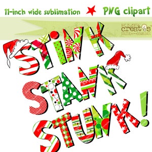 Stink Stank Stunk Clipart Png Sublimation Design, Christmas Clipart ...