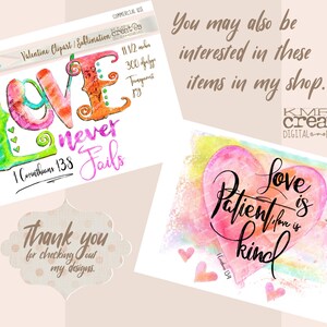 1 Corinthians 13 Png, Valentines Day Png, Sublimation Design, Faith ...