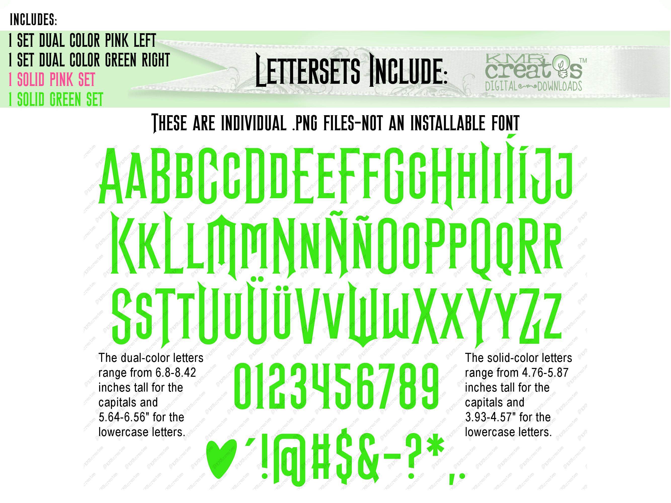 Wicked Witch Alphabet PNG Clipart: Pink & Green Movie Letters (digital ...