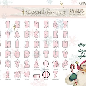Christmas Letters PNG Christmas Alpha Vintage Santa Font - Etsy