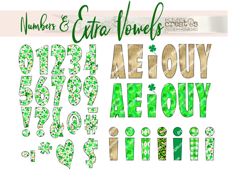 St Patricks Day Png St Patricks Letters Leprechaun Clipart - Etsy