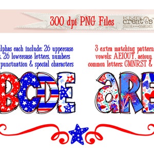 Patriotic Letters, Patriotic Alphabet, 4th of July Letters ...
