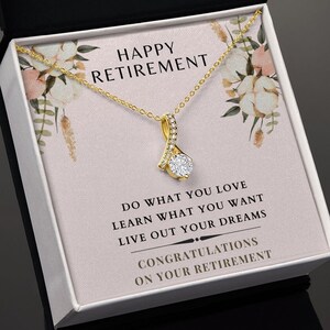 Happy Retirement Gift for Women Retirement Necklace for - Etsy
