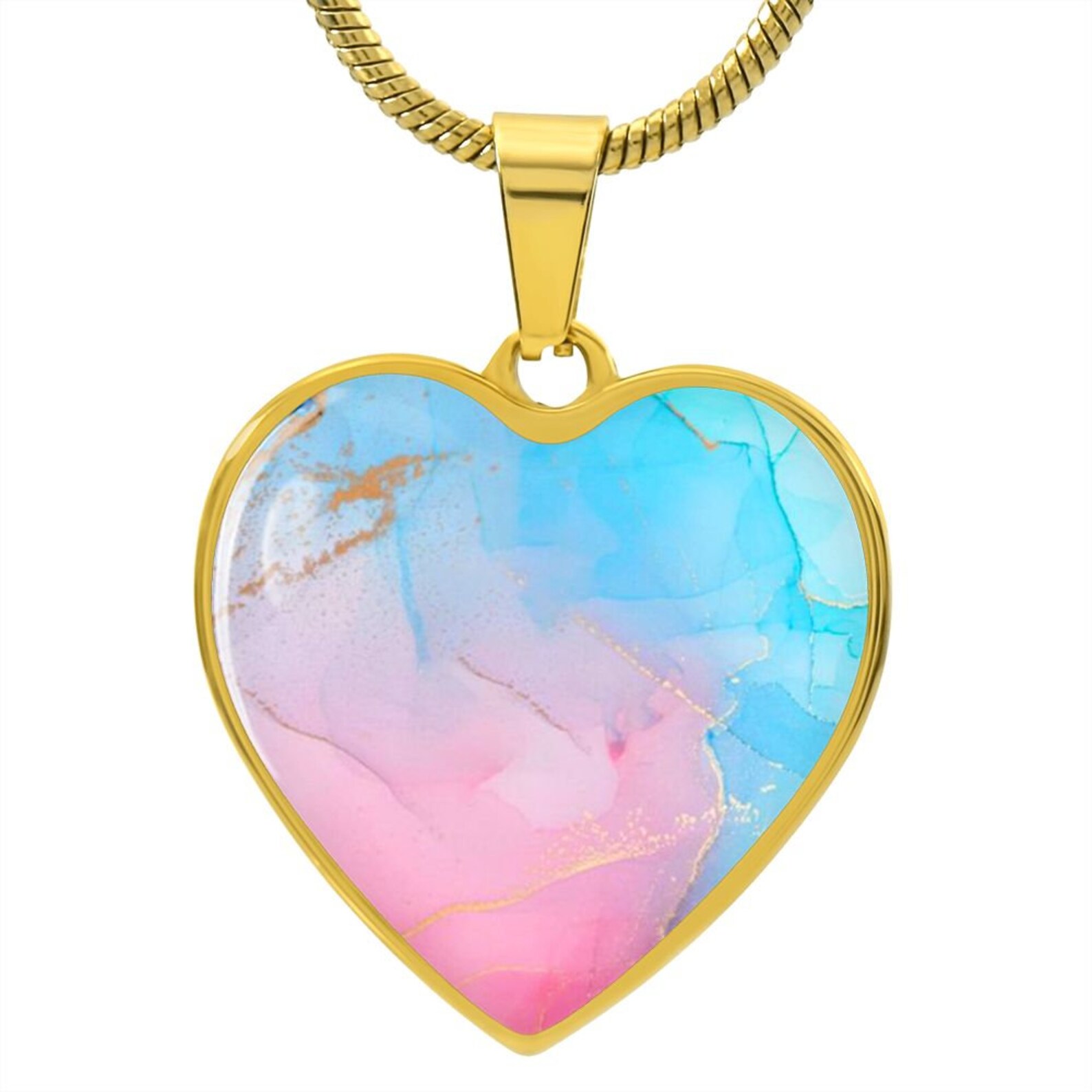 Transgender Necklace, Engraved Heart Necklace, Trans Subtle Pride ...