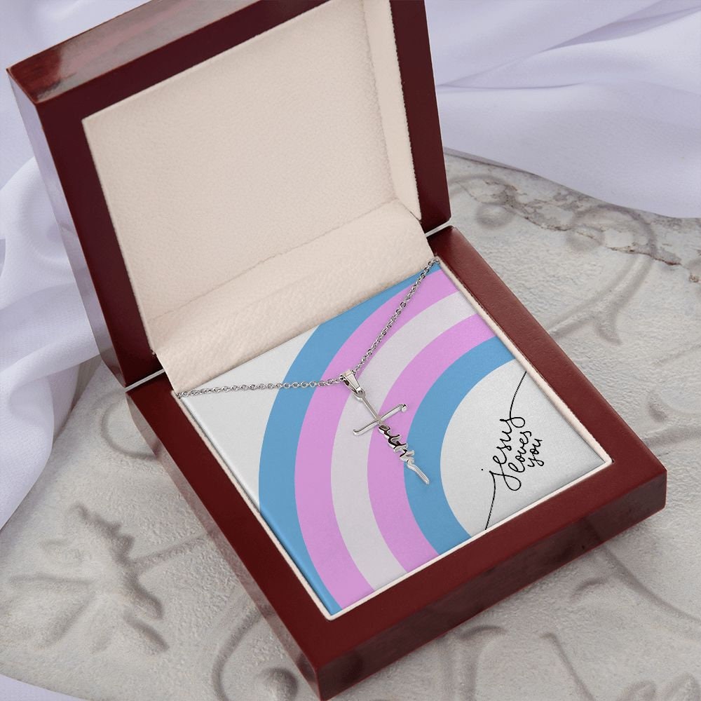 Transgender Cross Necklace Faith Cross Necklace LGBTQ - Etsy