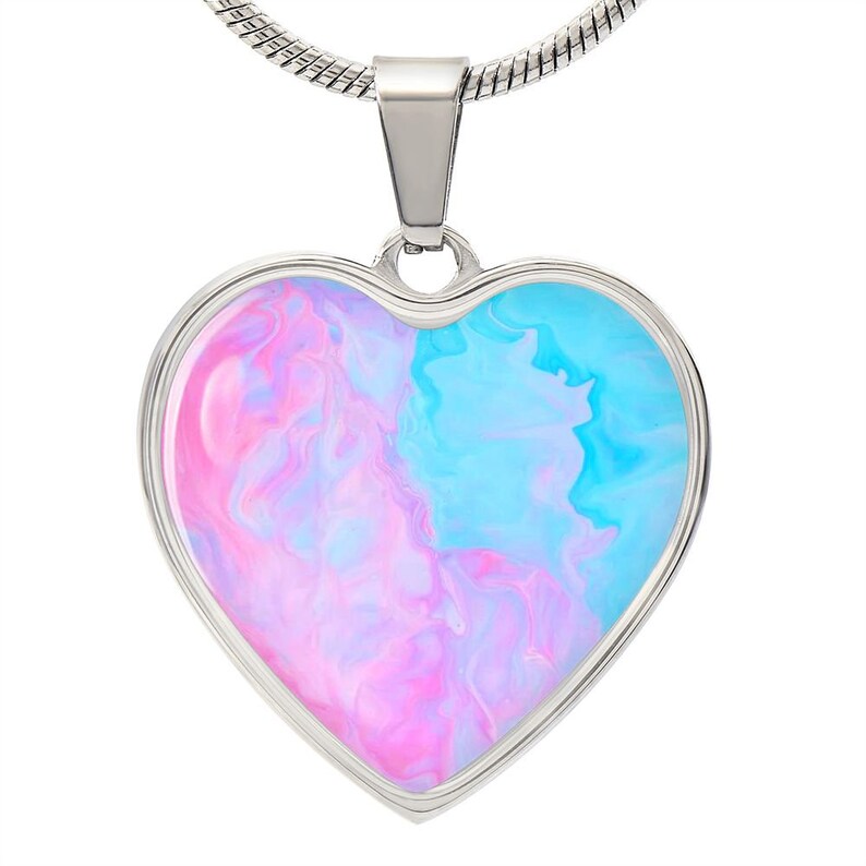 Transgender Necklace Engraved Heart Necklace Trans Subtle - Etsy