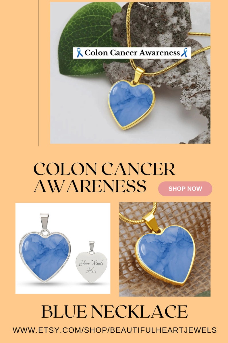 Colon Cancer Awareness Necklace Colon Cancer Support Gift - Etsy