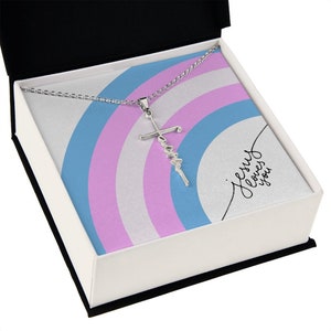 Transgender Cross Necklace, Faith Cross Necklace, LGBTQ Christian ...