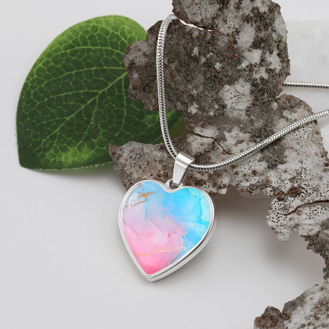 Transgender Necklace, Engraved Heart Necklace, Trans Subtle Pride ...