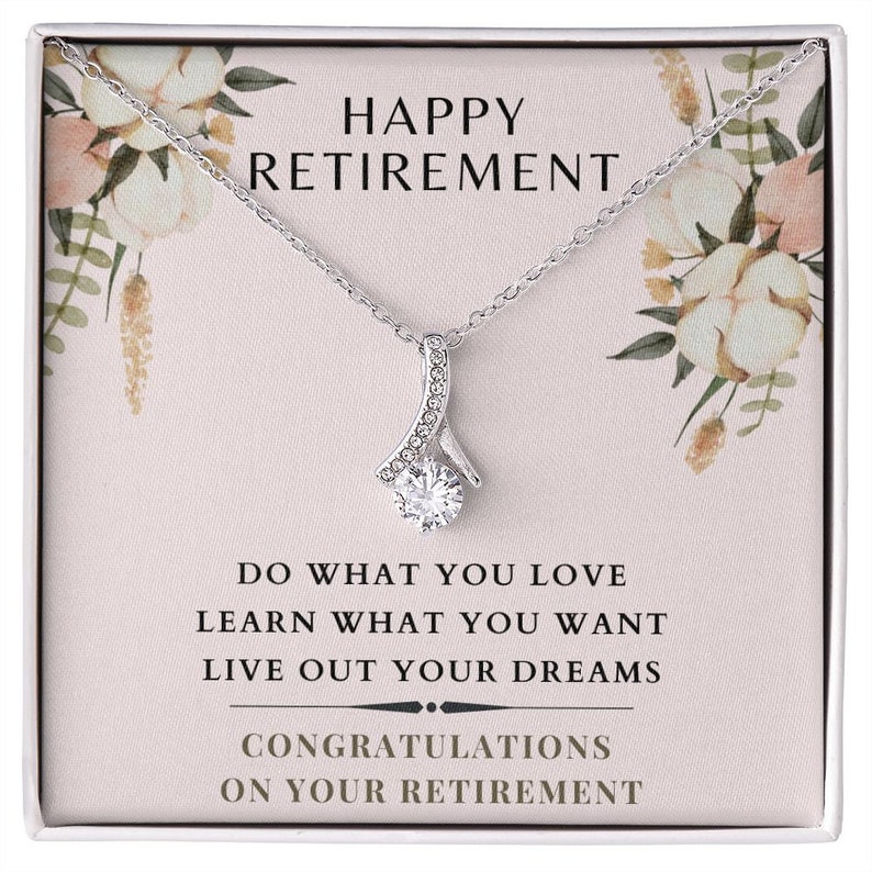 Happy Retirement Gift for Women Retirement Necklace for - Etsy