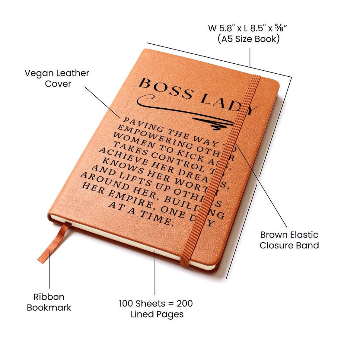Boss Lady Notebook Girl Boss Journal Gift for Strong Woman - Etsy