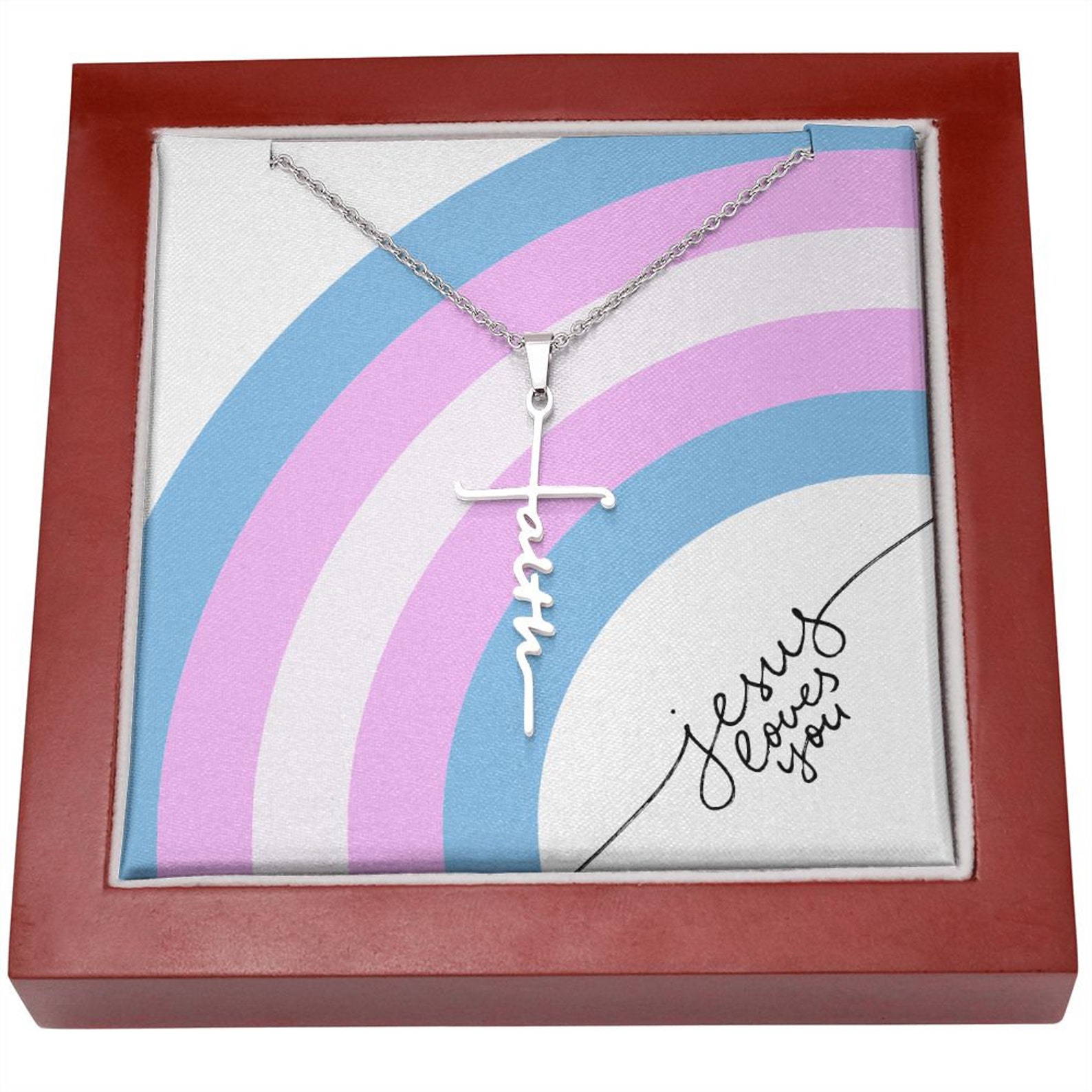 Transgender Cross Necklace Faith Cross Necklace LGBTQ - Etsy