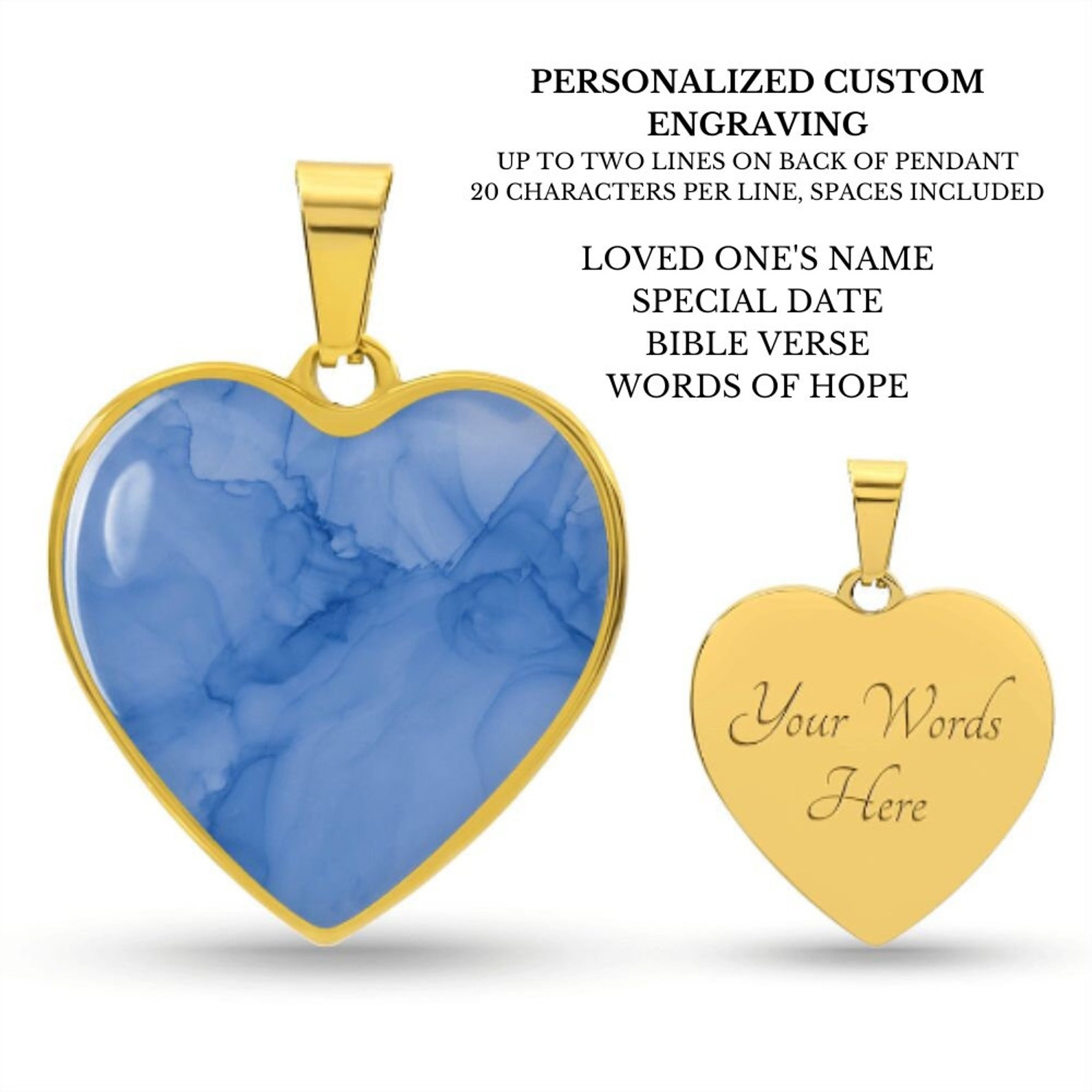 Colon Cancer Awareness Necklace, Colon Cancer Support Gift, Blue Colon ...