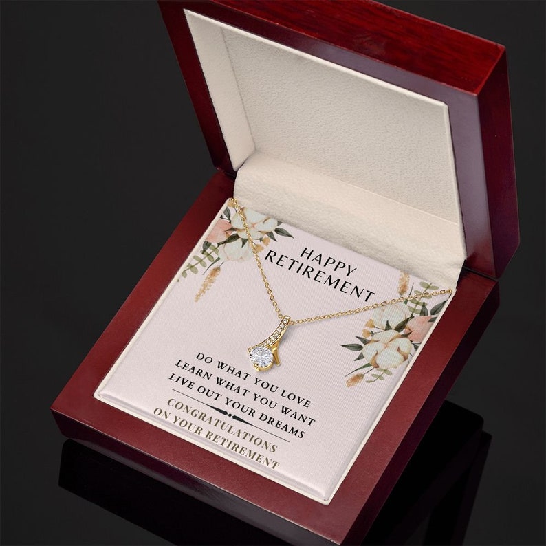 Happy Retirement Gift for Women Retirement Necklace for - Etsy