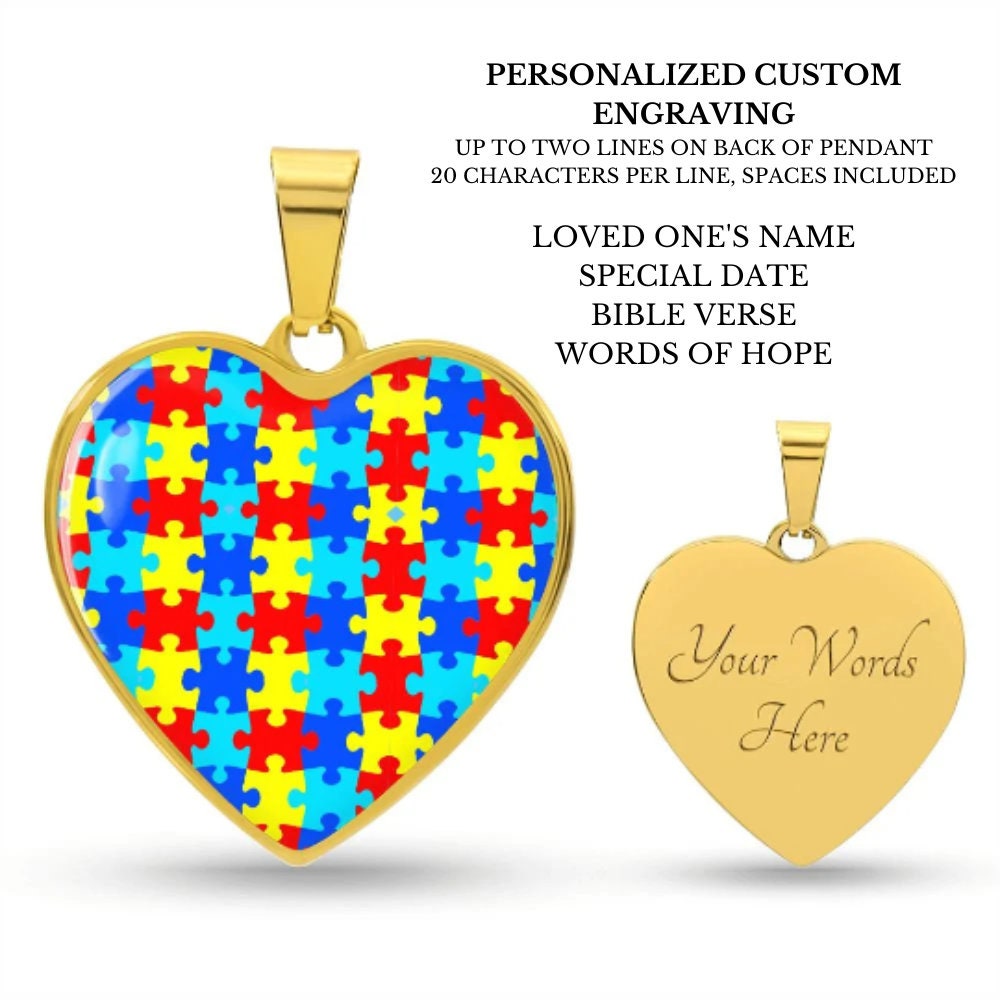 Autism Awareness Necklace, Autism Support Gift, Autism Necklace, Autism ...