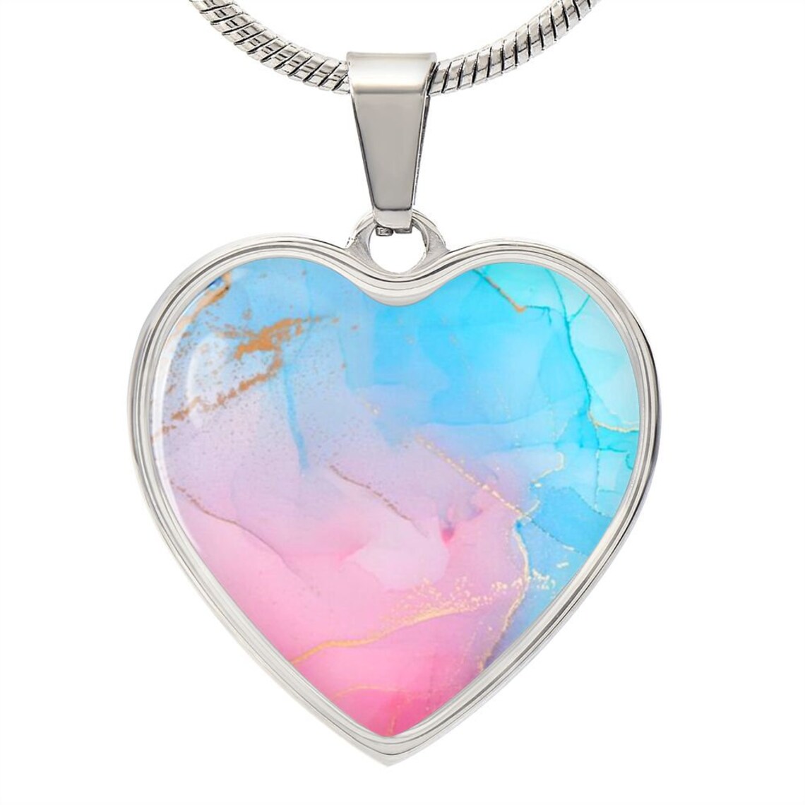 Transgender Necklace, Engraved Heart Necklace, Trans Subtle Pride ...