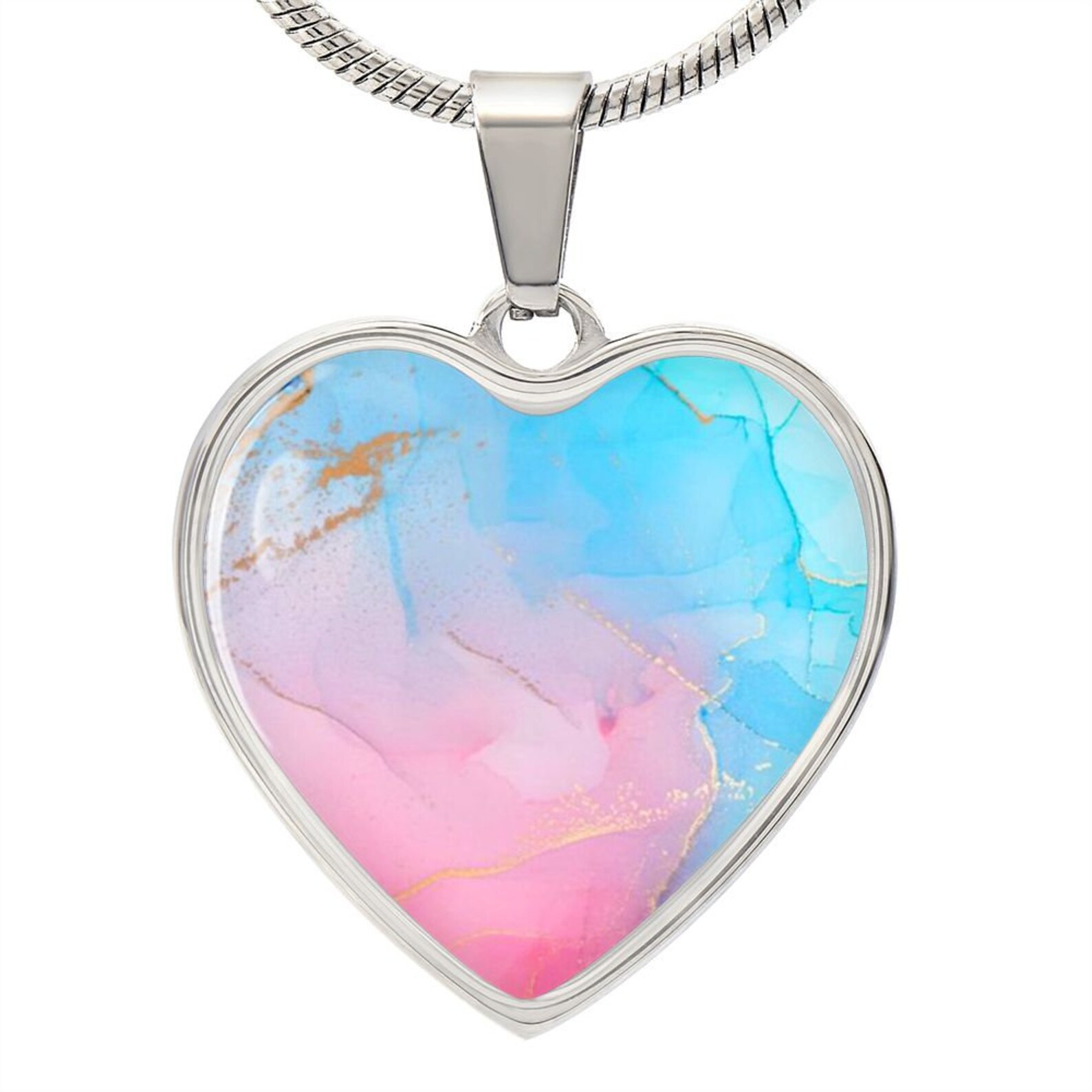 Transgender Necklace, Engraved Heart Necklace, Trans Subtle Pride ...