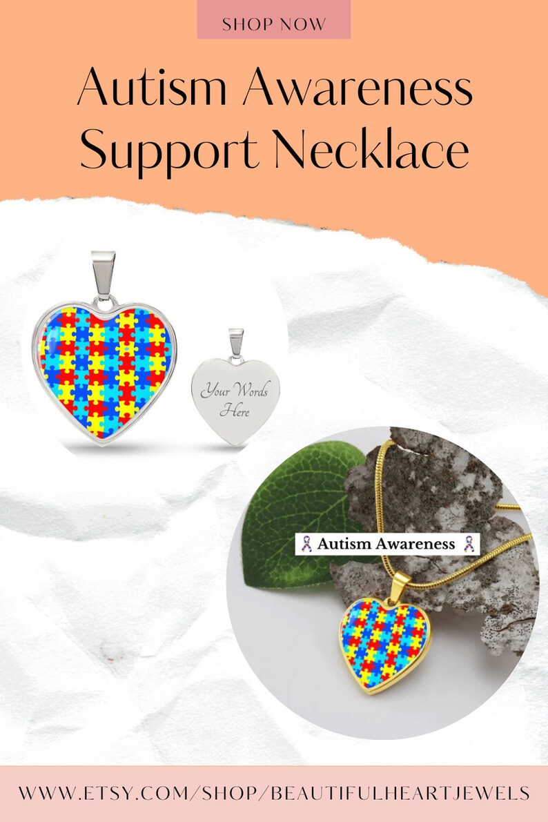 Autism Awareness Necklace Autism Support Gift Autism - Etsy