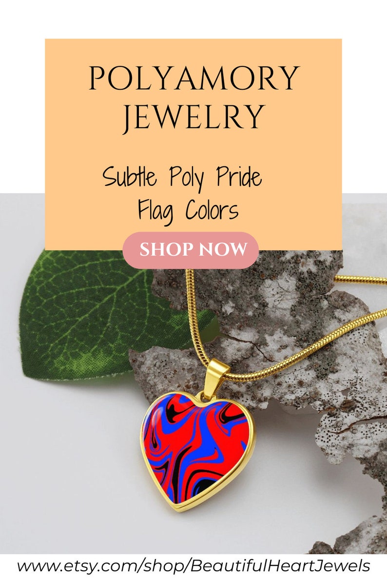 Polyamory Pride Flag Necklace, Poly Girlfriend Gift, Polyamorous ...