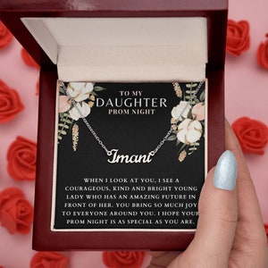Prom Gift to Daughter, Prom Necklace From Dad, Prom Gift From Mom, Name ...