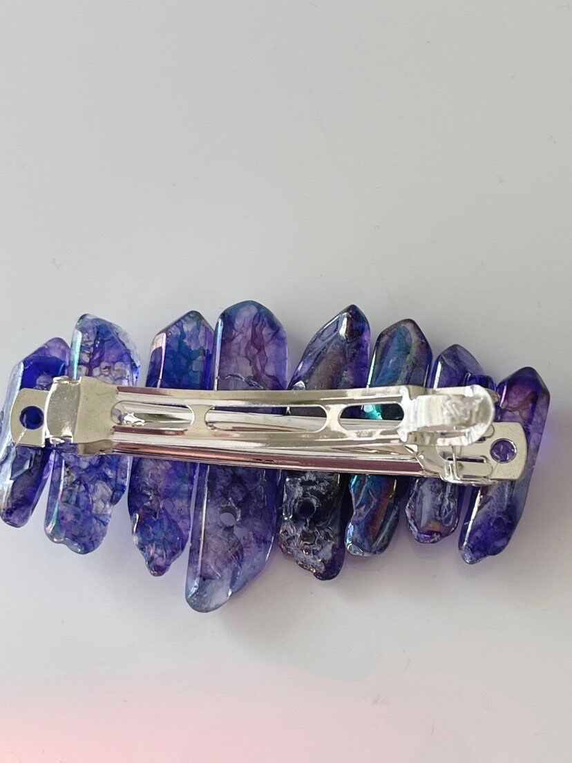 Purple Quartz Point Barrette. This Barrette is Great for Festival Hair ...