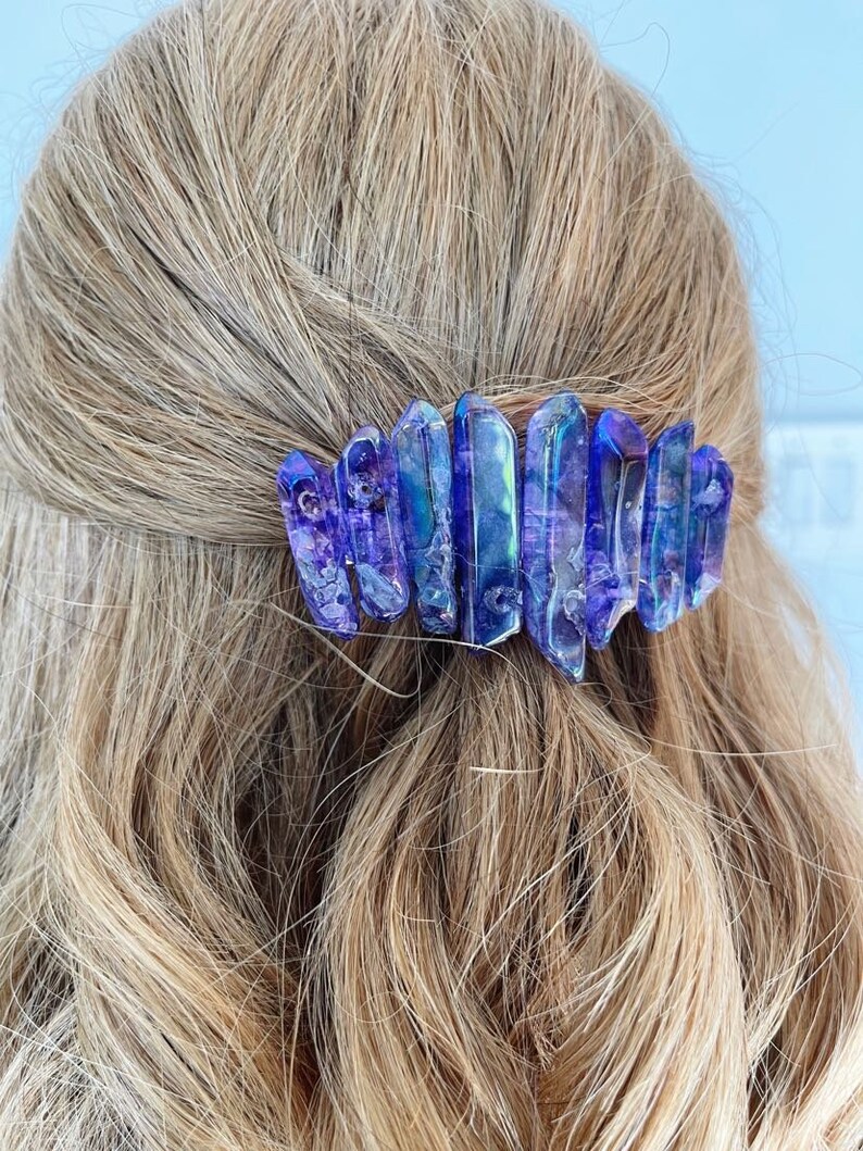 Purple Quartz Point Barrette. This Barrette is Great for - Etsy