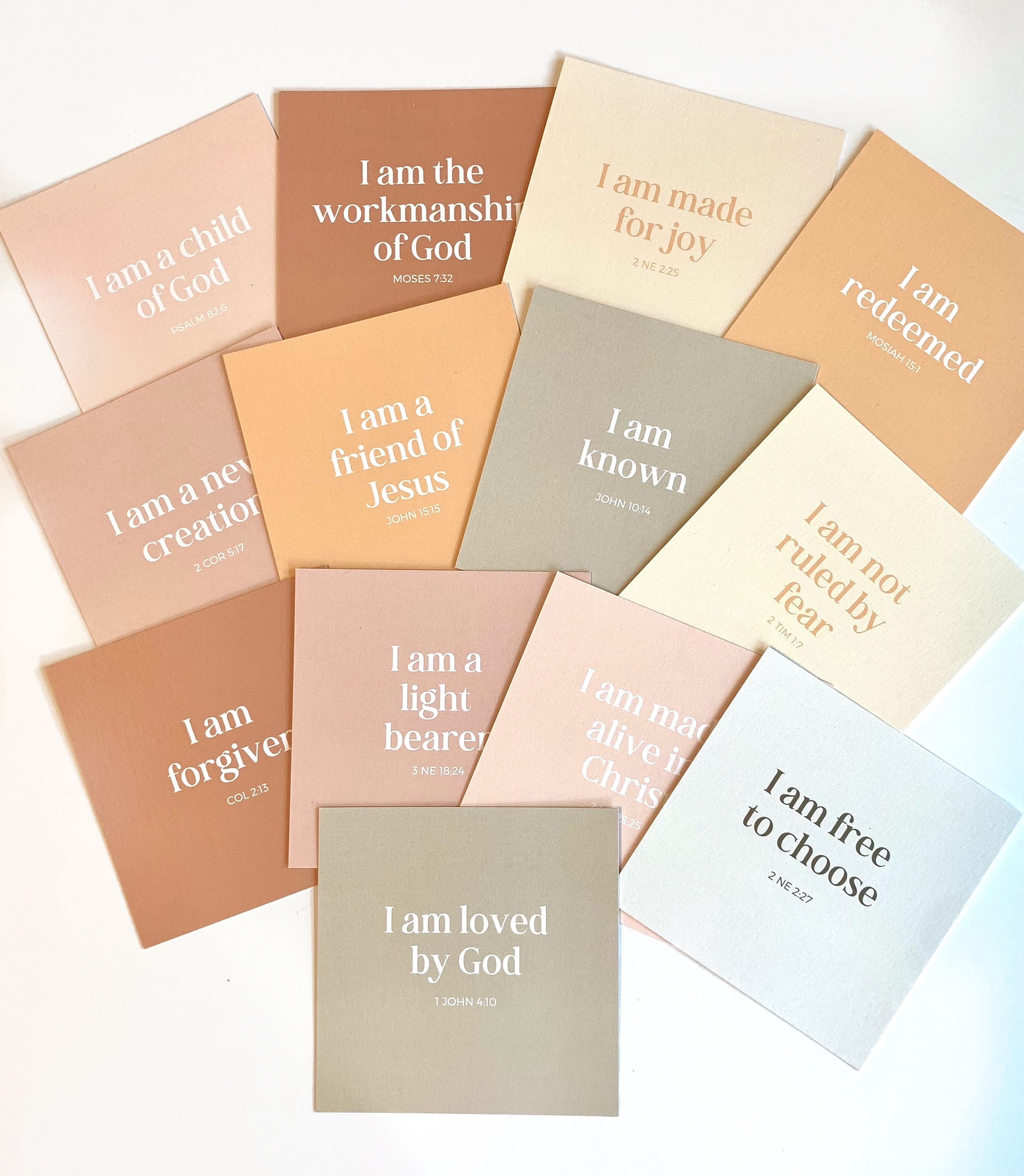 LDS Gospel Affirmation Cards Who God Says I Am - Etsy