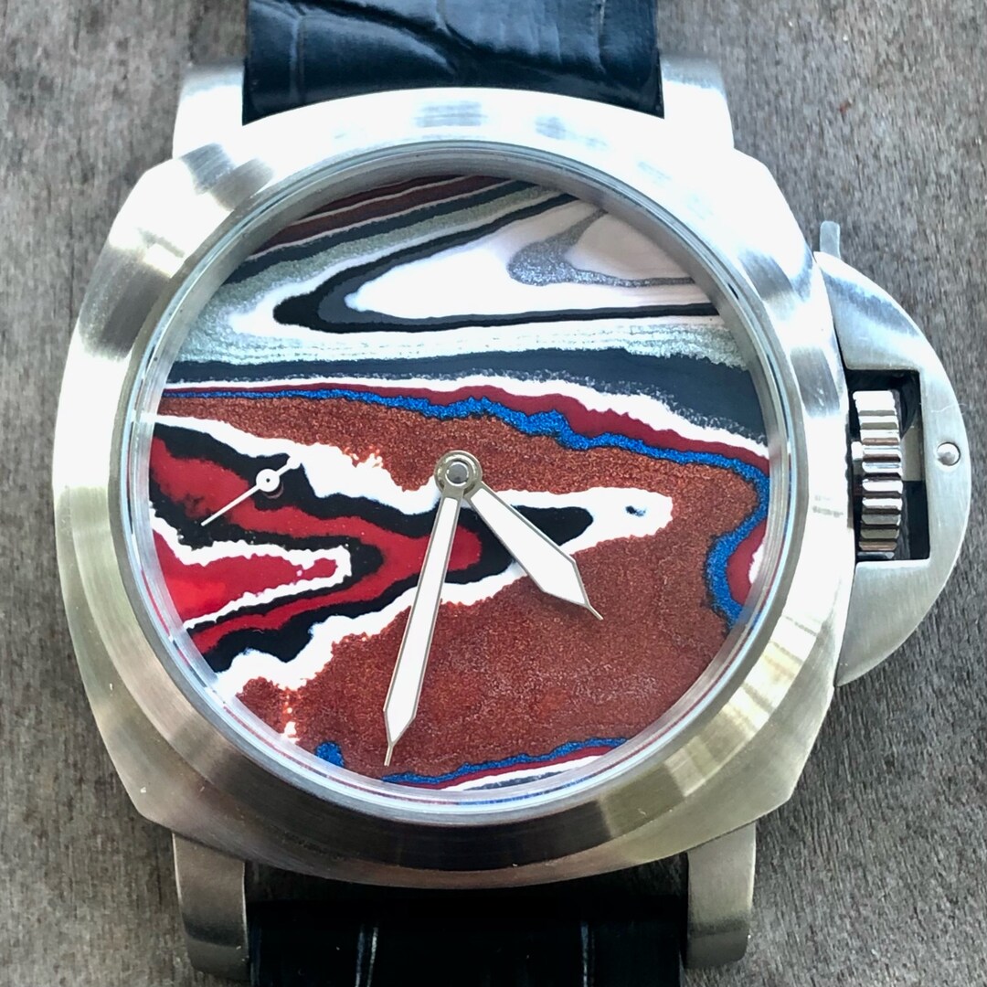 Unique Handmade Fordite Dial Automatic Watch (detroit Agate) - Etsy