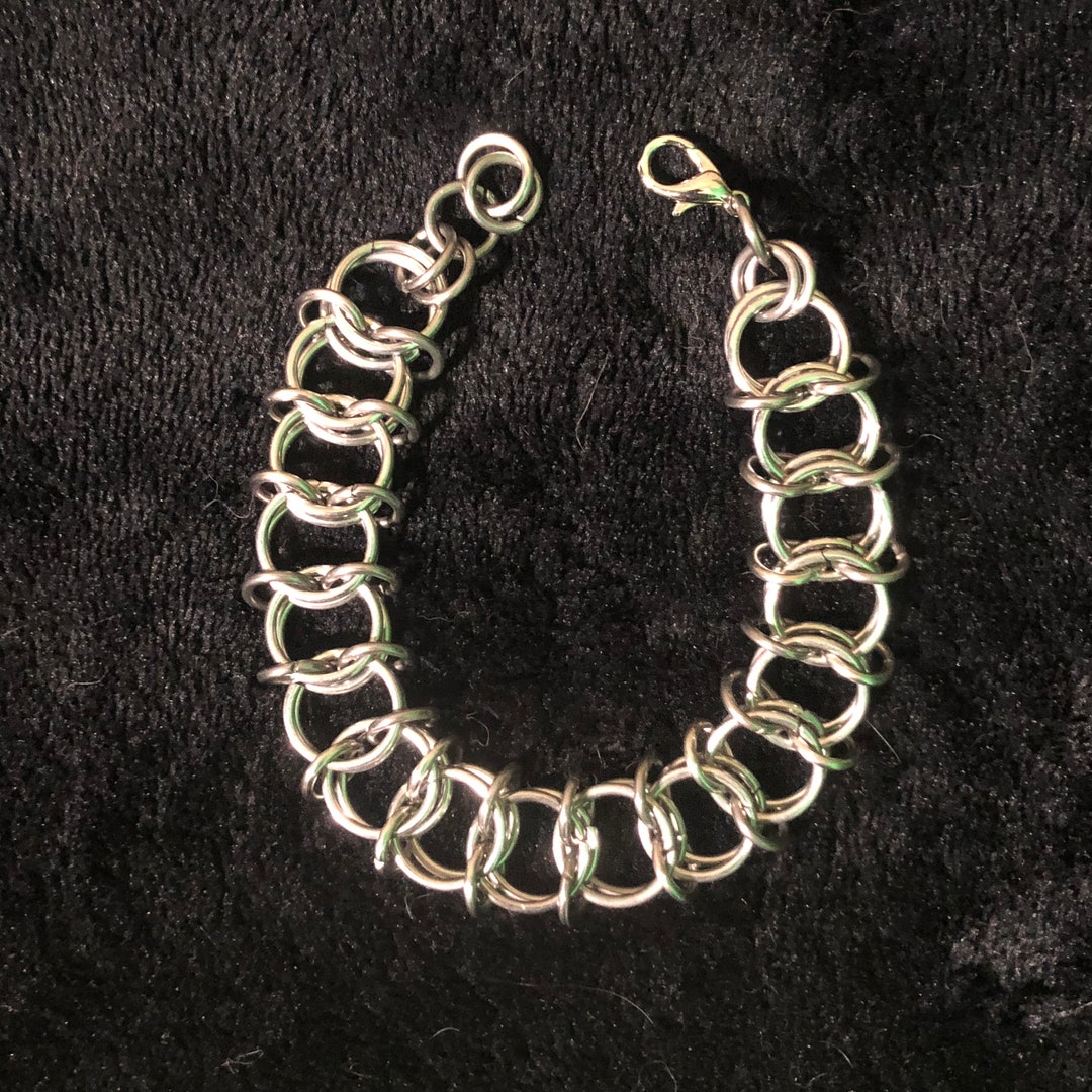 Handmade Chainmail Bracelet 10 Steel Box Weave Variation - Etsy