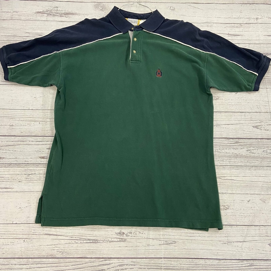 Vintage Bugle Boy Green Navy Short Sleeve Polo Shirt Men Size Medium - Etsy