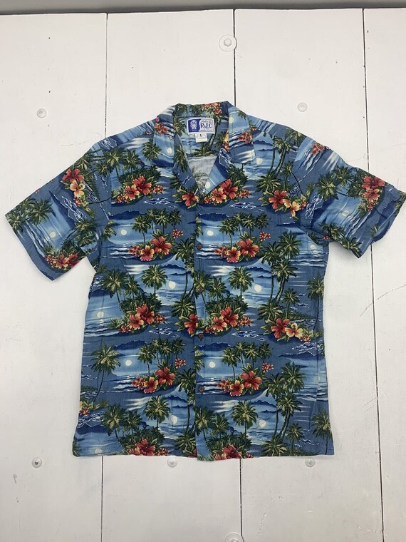 RJC Men's Vintage Hawaiian Aloha Shirt size XXL, Blac… - Gem