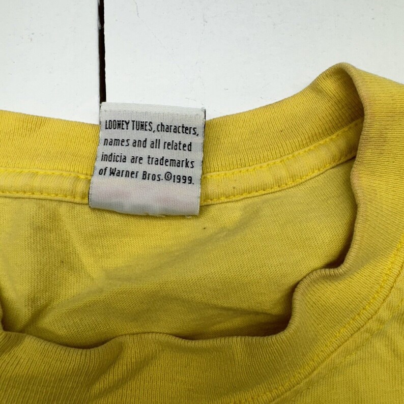 Vintage Looney Tunes Yellow Tweety Bird Y2k Short Sleeve T-shirt Adult ...