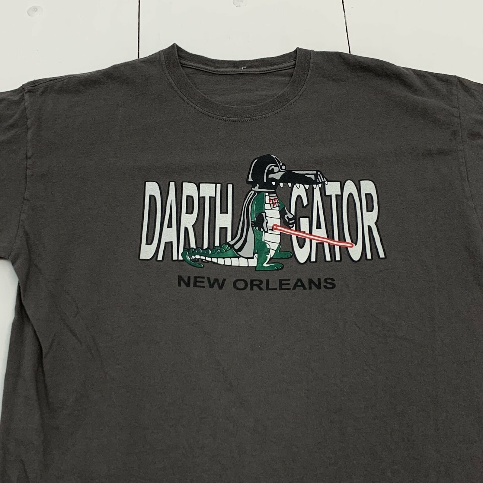 Vintage Mens Shirt Dark Grey darth Gator New Orleans Short Sleeve - Etsy