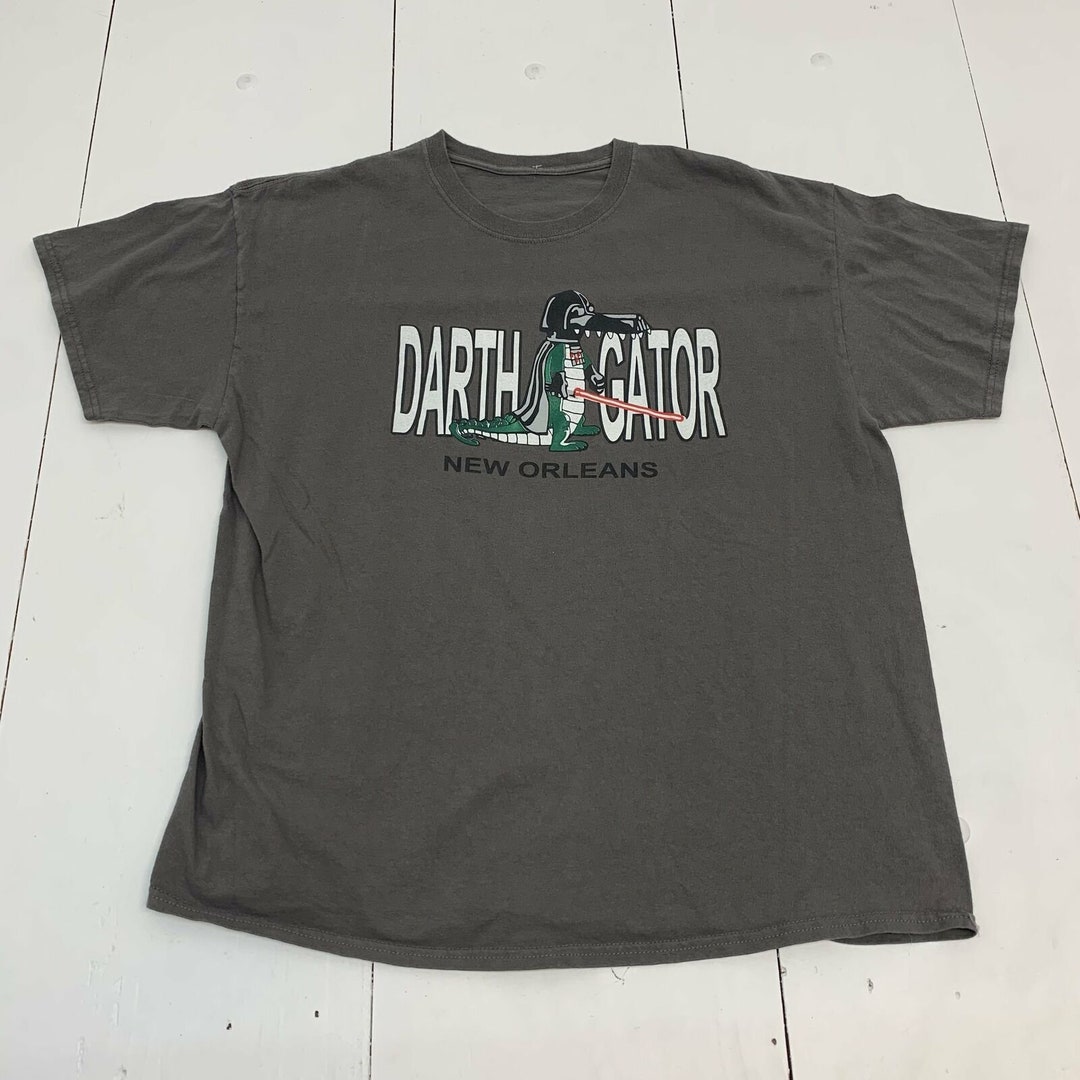 Vintage Mens Shirt Dark Grey darth Gator New Orleans Short Sleeve - Etsy