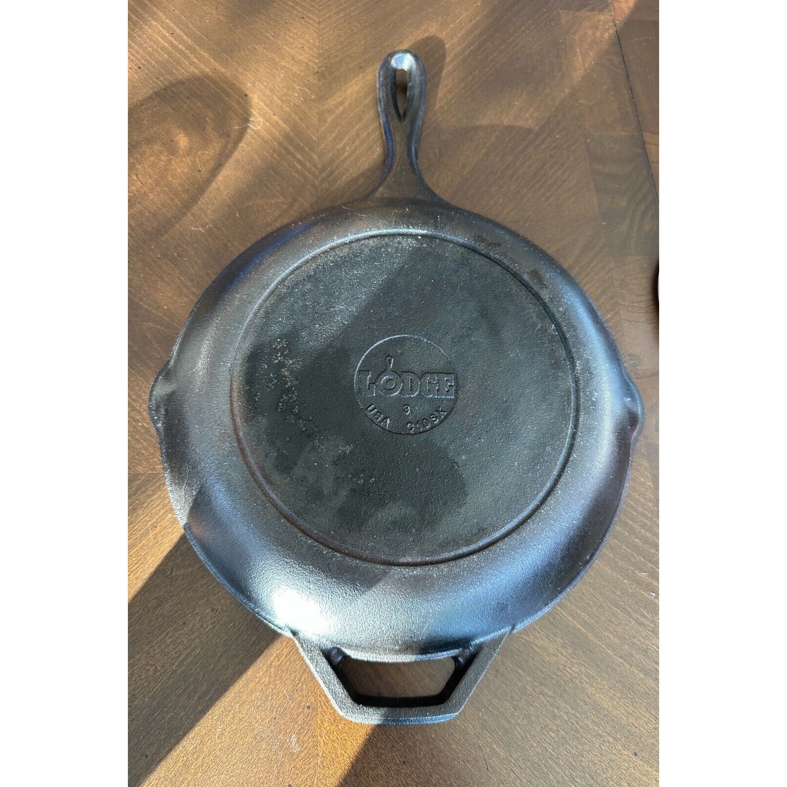 Lodge Cast Iron 12" Double Spout Skillet, C10SK, 10sk, 10, Vintage ...