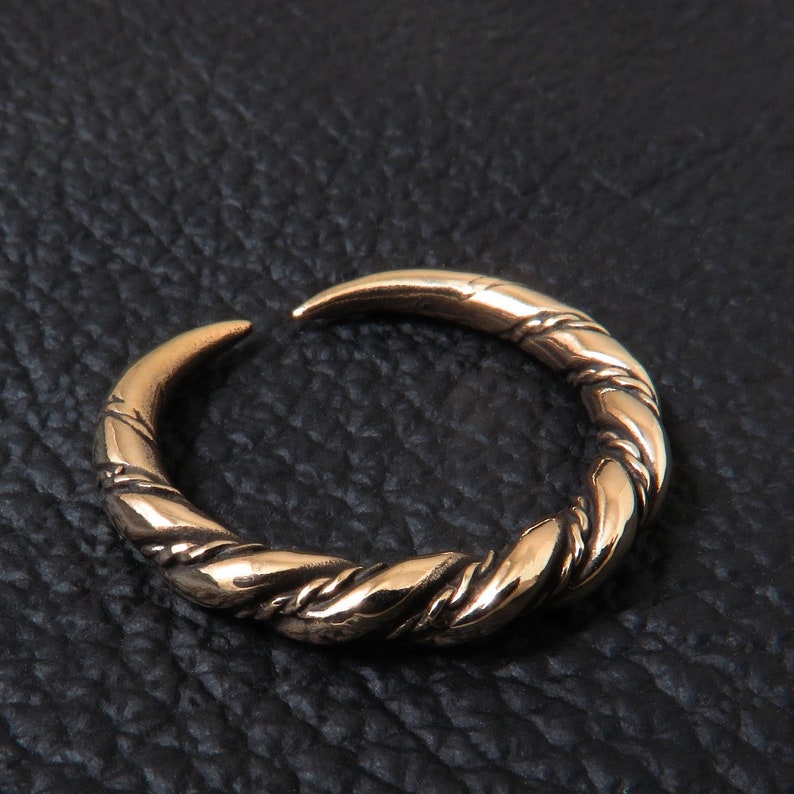 Solid Bronze Viking Finger Ring. Scandinavian. Nordic. - Etsy