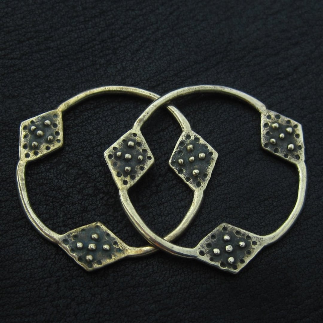 Solid Bronze Kievan Rus Temple Rings. Slavic Jewelry Historical ...