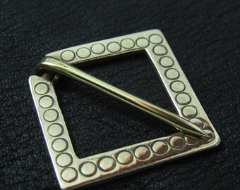 Solid Brass Medieval Round Pin. Historical Reenactment. - Etsy