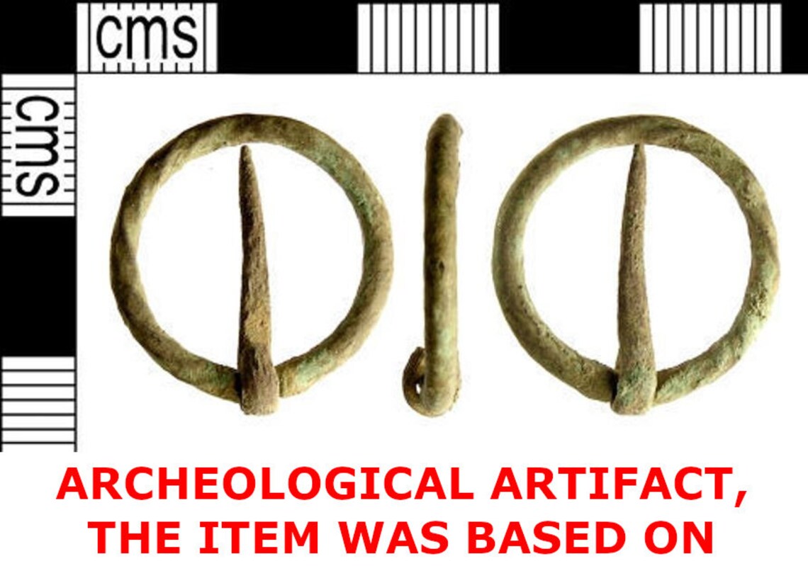 Solid Brass Medieval Round Pin. Historical Reenactment. - Etsy