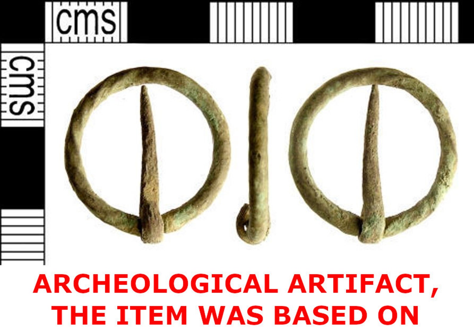 Solid Brass Medieval Round Pin. Historical Reenactment. - Etsy