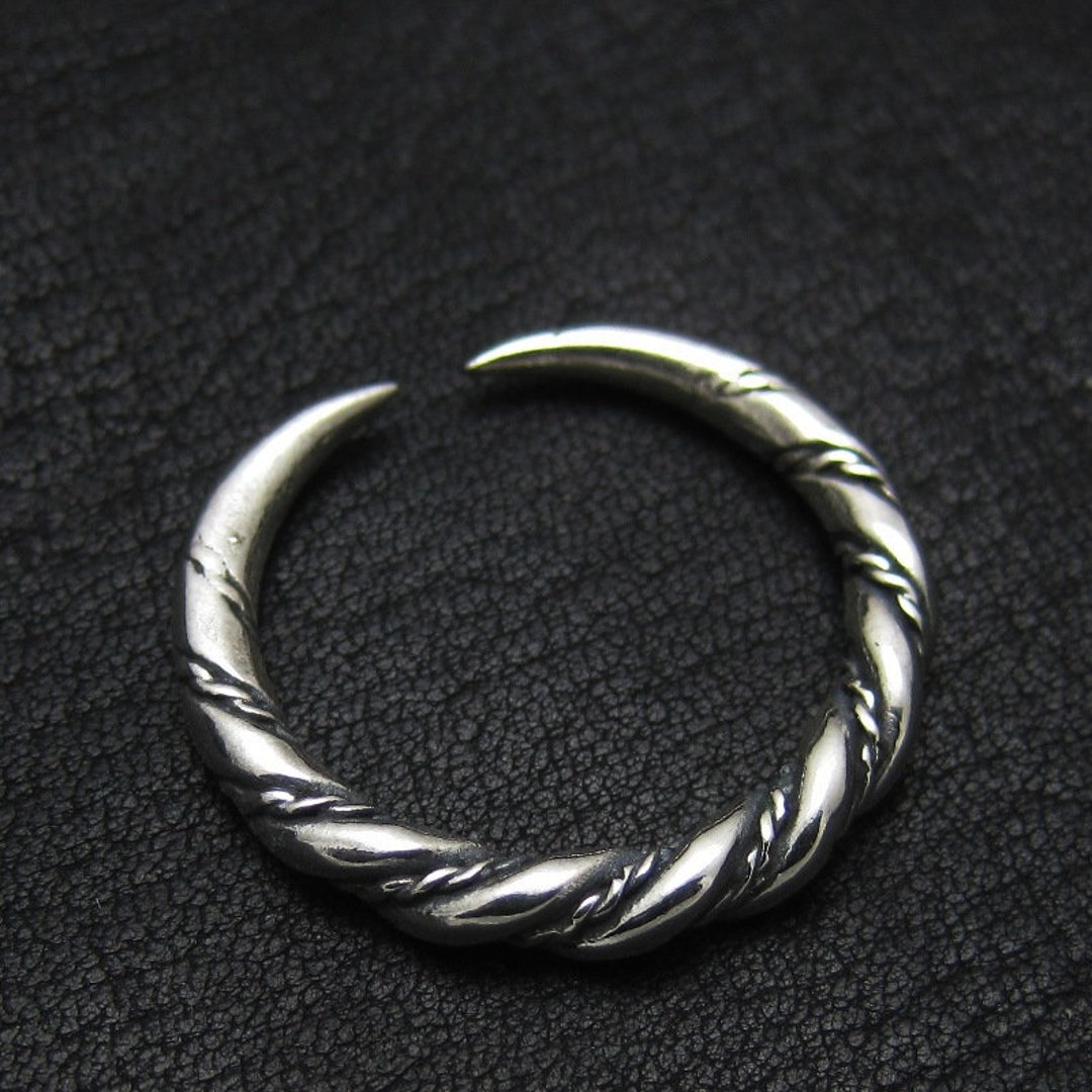 925 Silver Viking Finger Ring. Scandinavian. Nordic. Historical ...