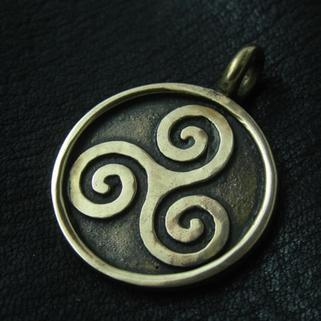 Solid Brass Triskelion Amulet. Triskel. Symbol. Celtic Jewelry. Pagan ...