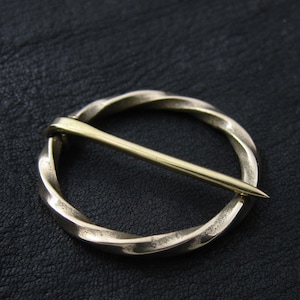 Solid Brass Medieval Round Pin. Historical Reenactment. - Etsy