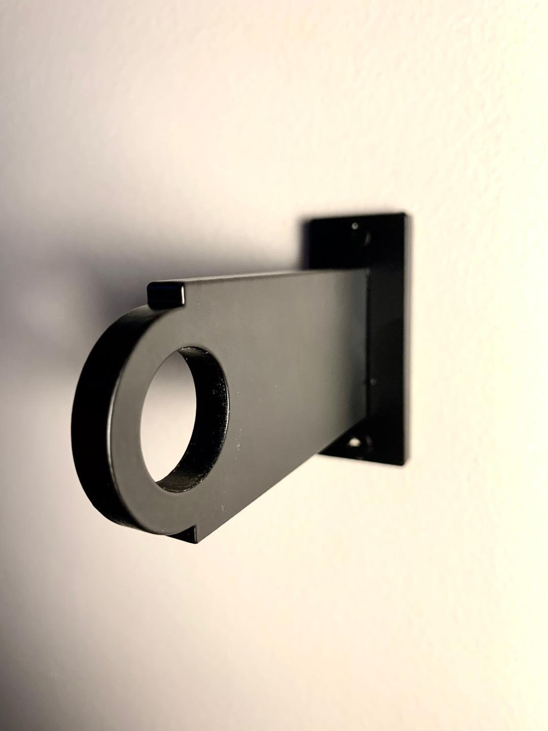 Set of 2 Modern Metal Curtain Brackets Towel Bar Brackets Matte Black ...