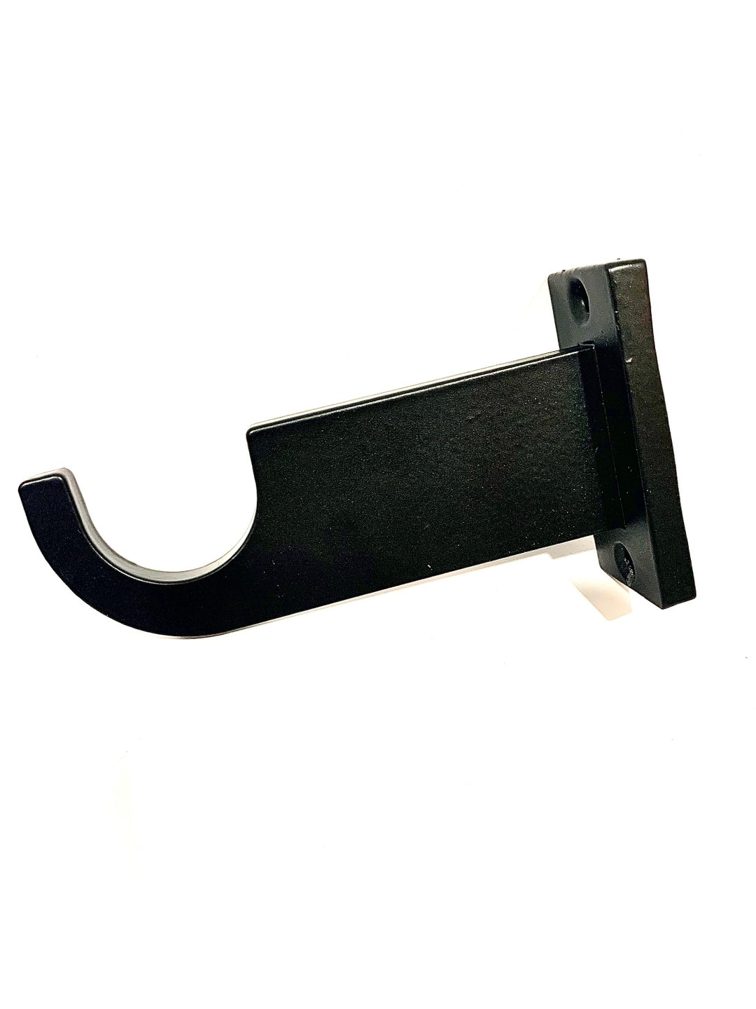 Set of 2 Modern Metal Curtain Brackets Matte Black Curtain Bracket ...