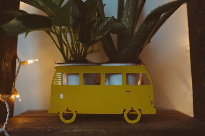 Yellow Hippie Bus Planter Vw Van Camper Planter Gifts for Him Gifts for ...