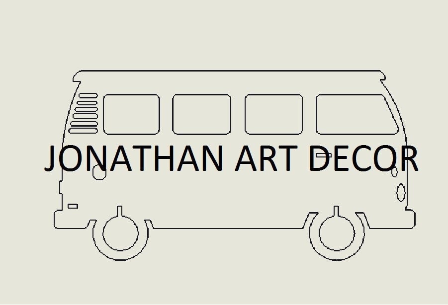 VW Bus DXF File Lasercut Metal Profile Volkswagen Van Camper - Etsy