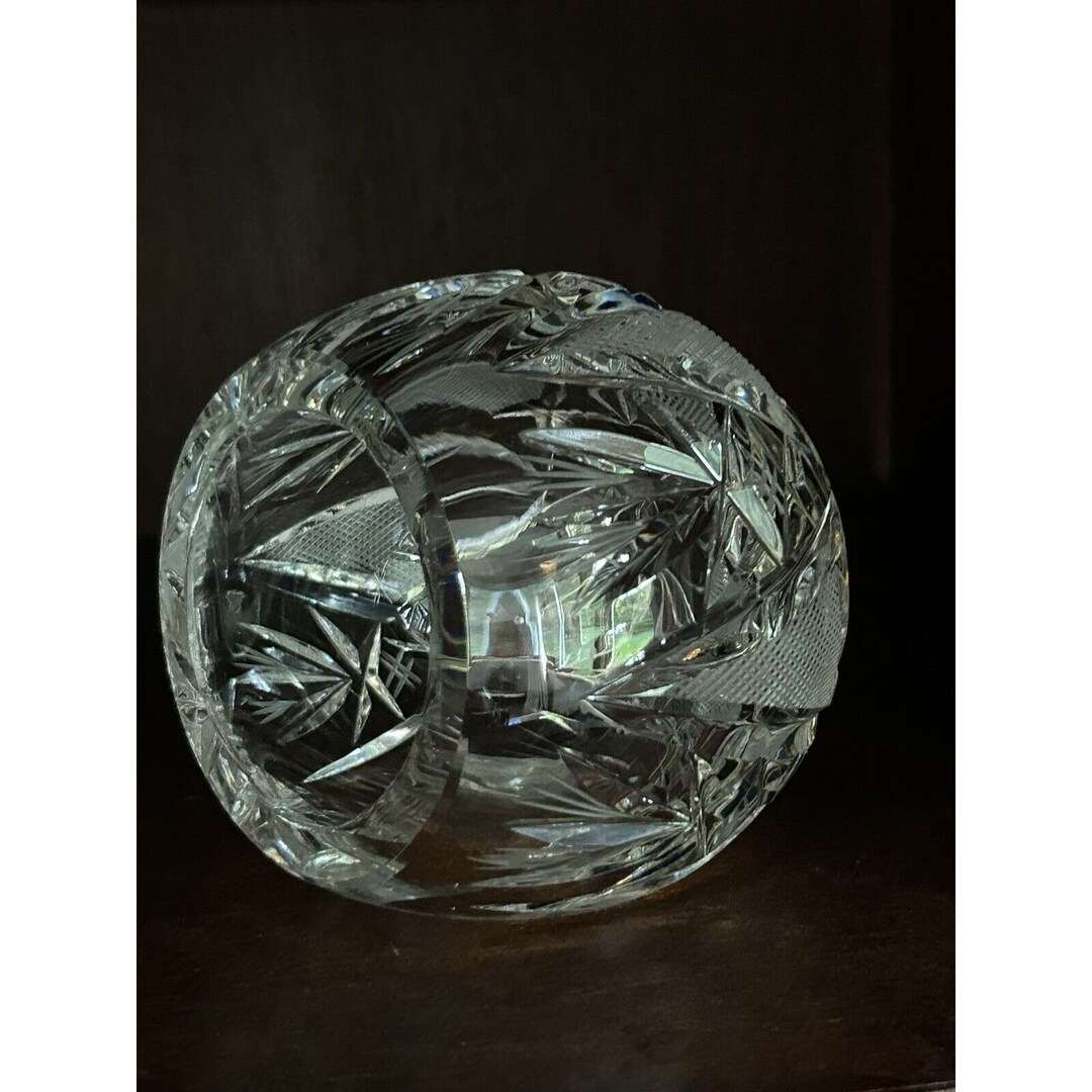 Vintage Cut Glass Round Sphere Orb Ball Crystal Cigar Ashtray - Etsy