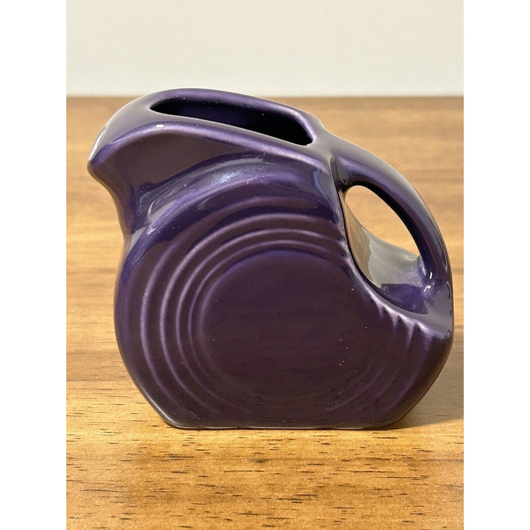 Fiesta Mini Disc Pitcher Fiestaware Purple Small Creamer Syrup Retired ...